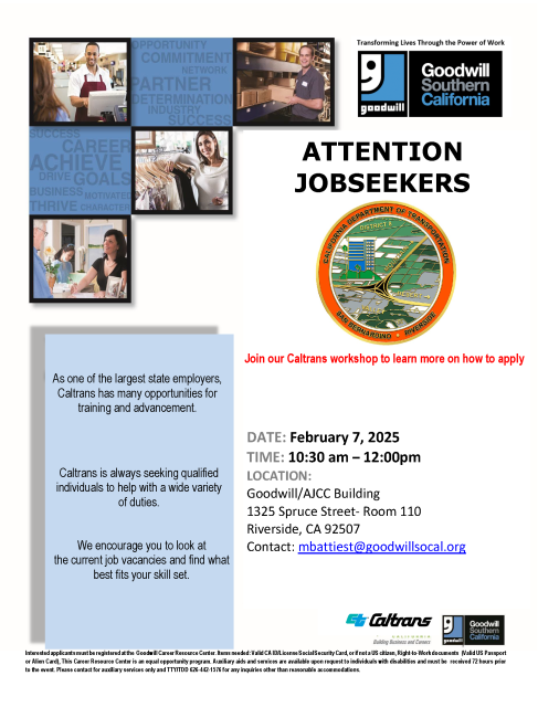 Caltrans Workshop | Riverside County Workforce Development